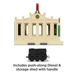 Thomas & Friends Connect & Go Shed And Push-Along Train Engines For Preschool Kids Ages 3 Years And Up