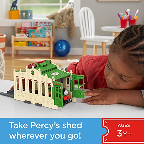 Thomas & Friends Connect & Go Shed And Push-Along Train Engines For Preschool Kids Ages 3 Years And Up