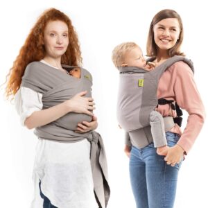 boba baby wrap grey and boba baby carrier classic in dusk bundle