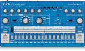 behringer rd-6-bb analog drum machine - blue translucent