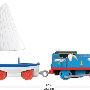 Thomas & Friends Bridge Lift Thomas & Skiff train set with motorized engine and toy boat for preschool kids ages 3 years and up