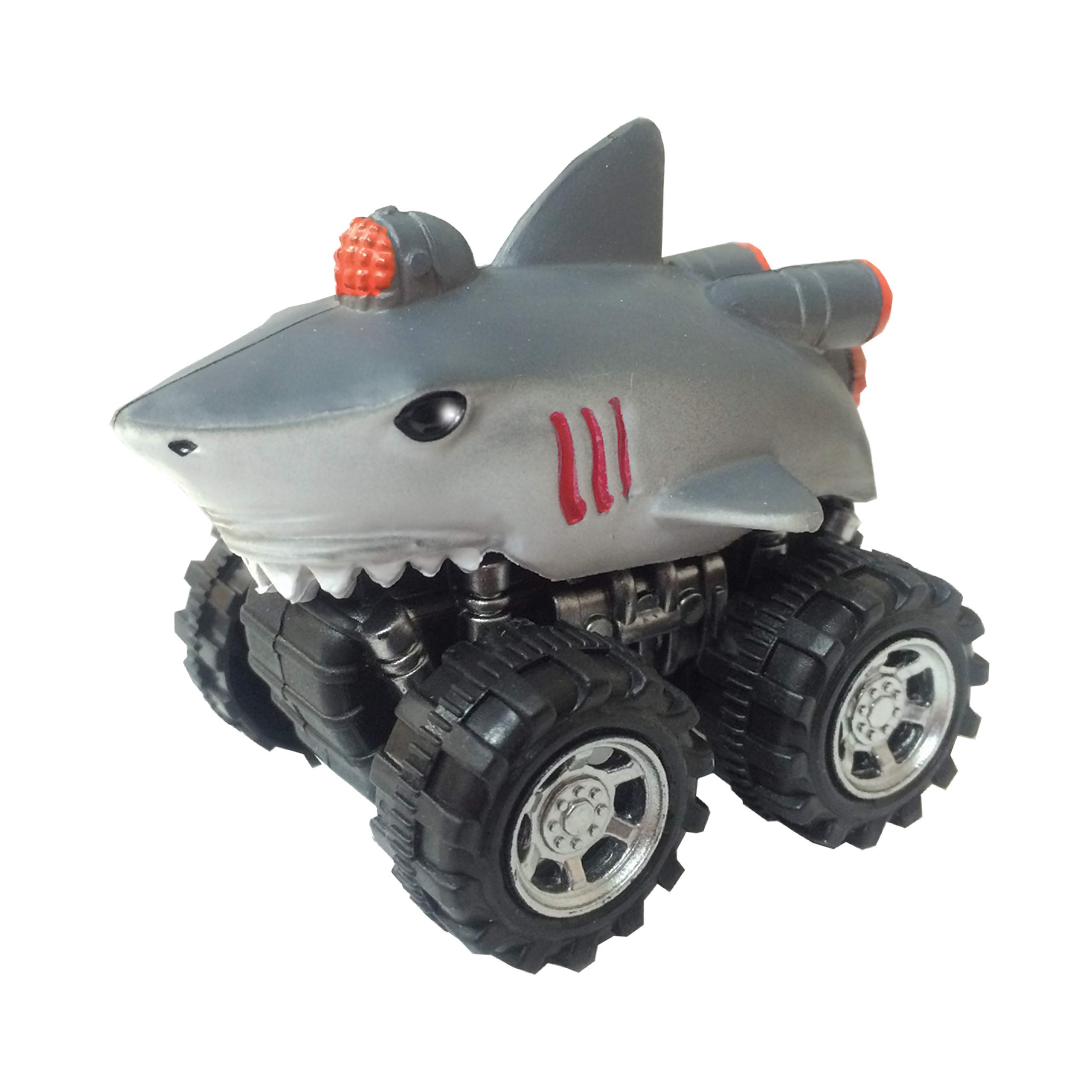 Wild Zoomies - Shark from Deluxebase. Friction Powered Monster Truck Toys with Cool Animal Riders, Great car Toys and Shark Toys for Boys and Girls