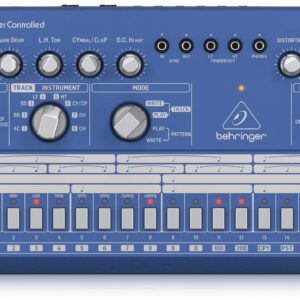 Behringer RHYTHM DESIGNER RD-6-BU Analog Drum Machine with 8 Drum Sounds, 64 Step Sequencer and Distortion Effects