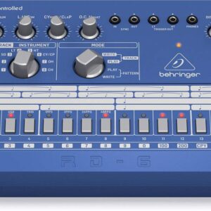 Behringer RHYTHM DESIGNER RD-6-BU Analog Drum Machine with 8 Drum Sounds, 64 Step Sequencer and Distortion Effects