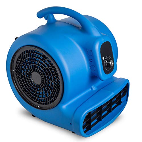 cho Air Mover Durable Lightweight Carpet Dryer Utility Blower Floor Fan for Janitorial Cleaner Home Commercial (Blue, 1/2 HP)