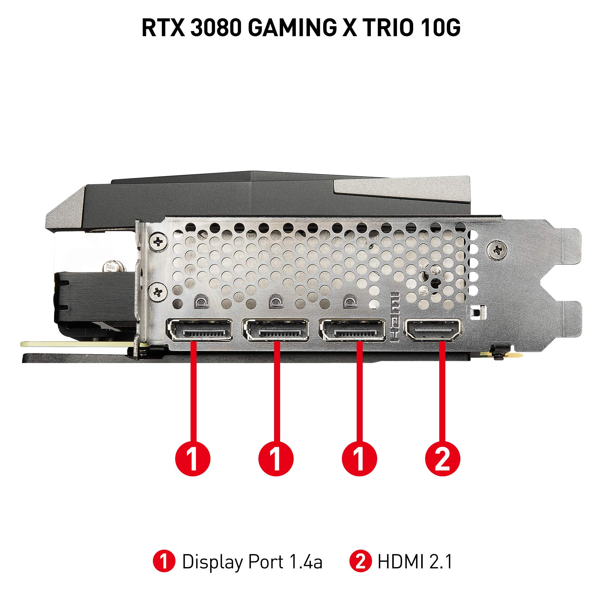 MSI Gaming GeForce RTX 3080 10GB GDRR6X 320-Bit HDMI/DP Nvlink Tri-Frozr 2 Ampere Architecture OC Graphics Card (RTX 3080 GAMING X TRIO 10G)