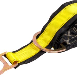 Palmer Safety Fall Protection Safety 4' Cross Arm Strap I 3” Wide Pass-through with Large D-Ring and Small D-Ring I ANSI OSHA Anchorage Sling Compliant Fall Arrest System