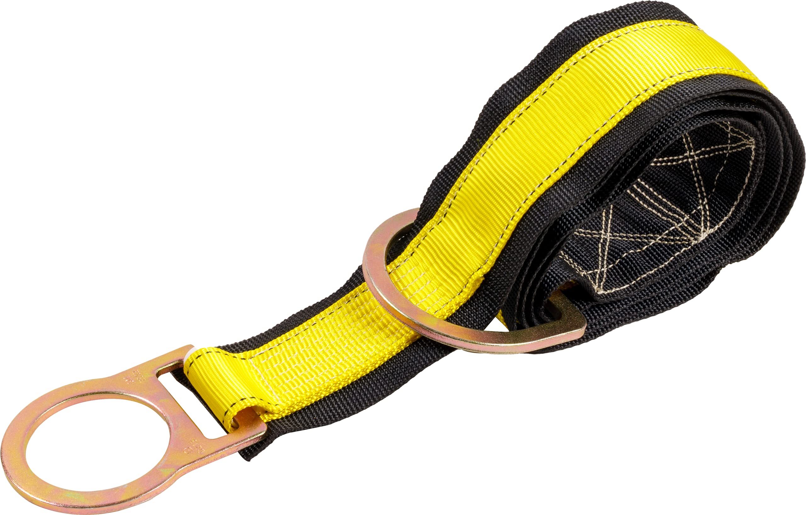 Palmer Safety Fall Protection Safety 4' Cross Arm Strap I 3” Wide Pass-through with Large D-Ring and Small D-Ring I ANSI OSHA Anchorage Sling Compliant Fall Arrest System