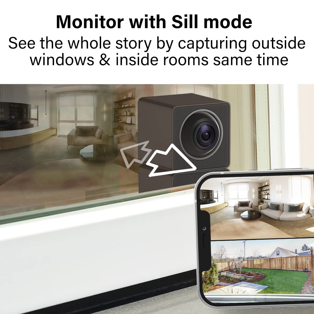 See 4 Views with 1 Security Camera, Indoor Home Cam Security with Two-Way Audio, 1080p Smart 360 Monitoring, WiFi, Night Vision, Motion Detection, iPhone App with Alerts and Cloud Storage