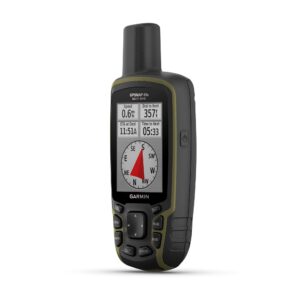 garmin gpsmap 65s, button-operated handheld with altimeter and compass, expanded satellite support and multi-band technology, 2.6" color display