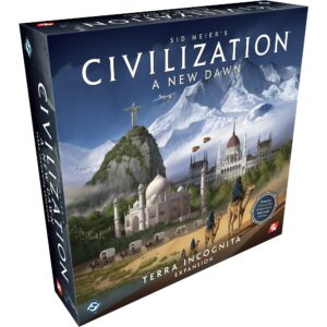 sid meier's civilization: a new dawn terra incognita board game expansion - explore beyond the borders! strategy game, ages 14+, 2-5 players, 1-2 hour playtime, made by fantasy flight games