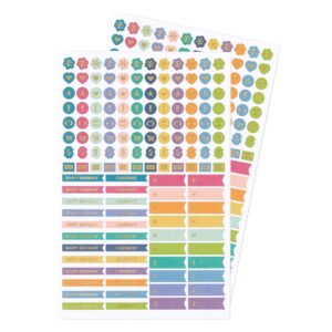 Erin Condren Monthly Customizable Undated 12 Month Agenda Petite Planner - Perfect for Tracking Monthly To-Dos or Monthly Project Goals. 140 Stickers Included