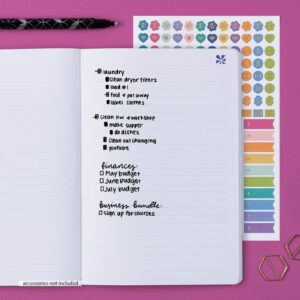 Erin Condren Monthly Customizable Undated 12 Month Agenda Petite Planner - Perfect for Tracking Monthly To-Dos or Monthly Project Goals. 140 Stickers Included