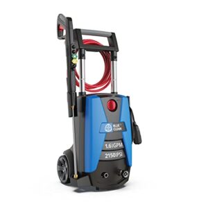 ar blue clean bc383hss electric pressure washer-2150 psi, 1.6 gpm, 13 amps quick connect accessories, telescopic handle, on board storage, portable pressure washer, high pressure, car washer, patio