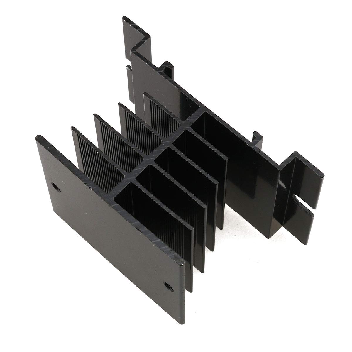 E-outstanding Heat Sink Black Aluminum Alloy Heat Sink SSR Dissipation One Single Phase Solid State Relay Radiator 10DA-40DA