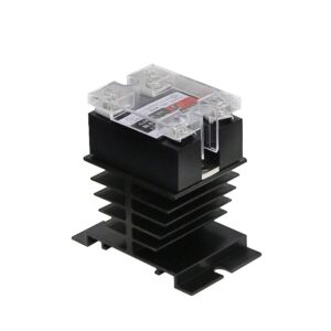 E-outstanding Heat Sink Black Aluminum Alloy Heat Sink SSR Dissipation One Single Phase Solid State Relay Radiator 10DA-40DA