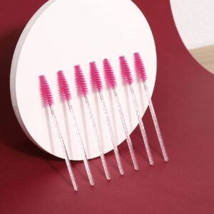 200 Disposable Eyelash Brush Mascara Wands Spoolies for Eye Lashes Extension Eyebrow Purple Pink Tbestmax