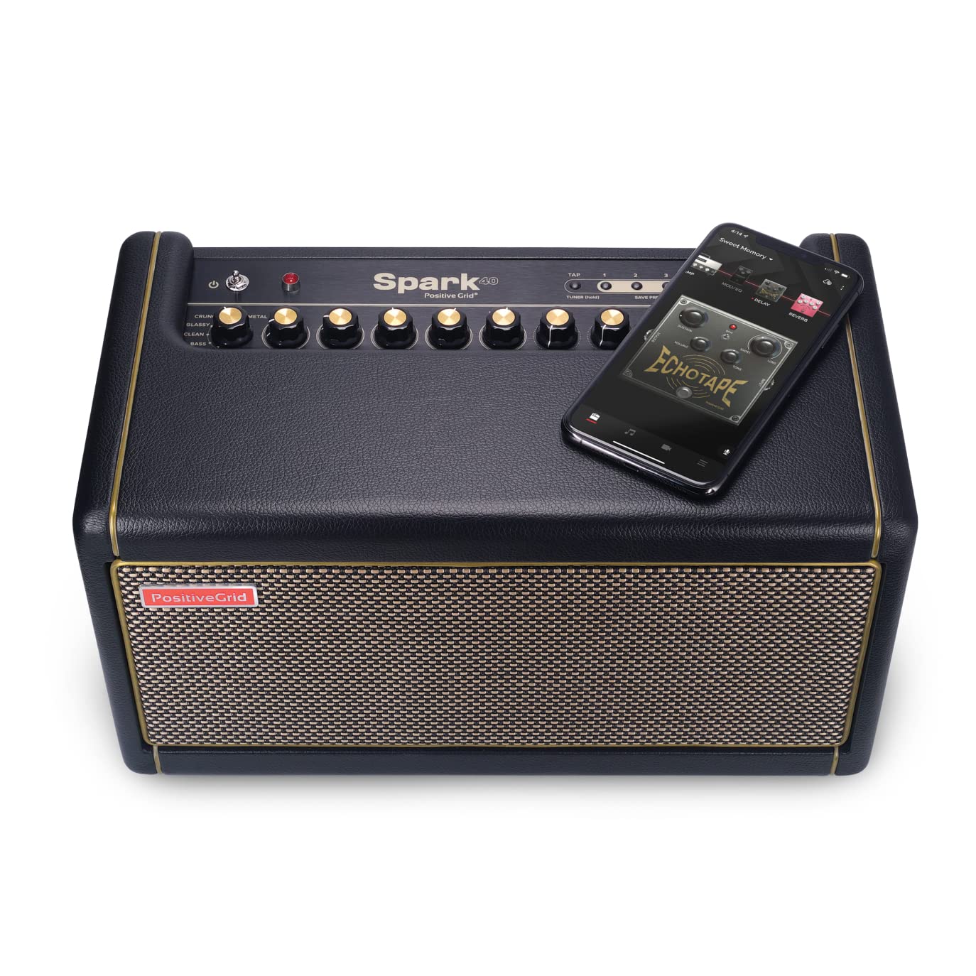 Positive Grid Spark 40-Watt Combo Practice Guitar Amplifier Electric Bass and Acoustic Guitar Amp with Spark Mobile App