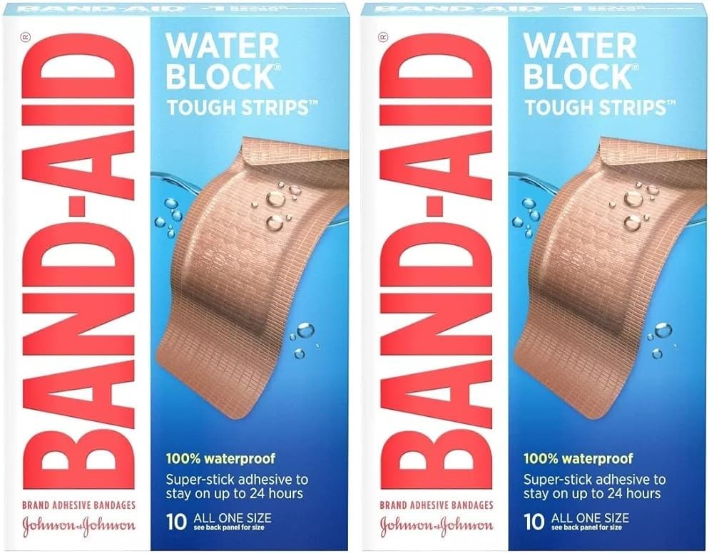 Band-aid Tough-Strips Adhesive Bandages, Waterproof, Extra Large, 10 Ct - Pack of 2