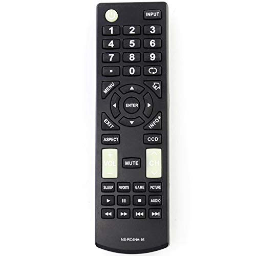 NS-RC4NA-16 Replacement Remote fit for Insignia TV NS-24D420NA16 NS-28D220NA16 NS-32D220NA16 NS-32D420NA16 NS-39D220NA16 NS-43D420NA16 NS-50D420MX16 NS-50D420NA16 NS-50D421NA16 NS-55D420NA16