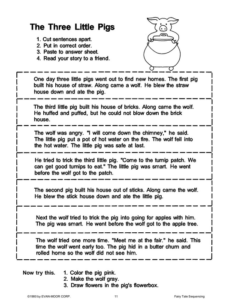 the three little pigs (sequencing)