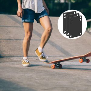 Outus 16 Pieces 3 mm Skateboard Riser Shock Pads Soft Longboard Shock Rise Pads Skateboard Shock Pads Black Shockpads for Impact Absorption