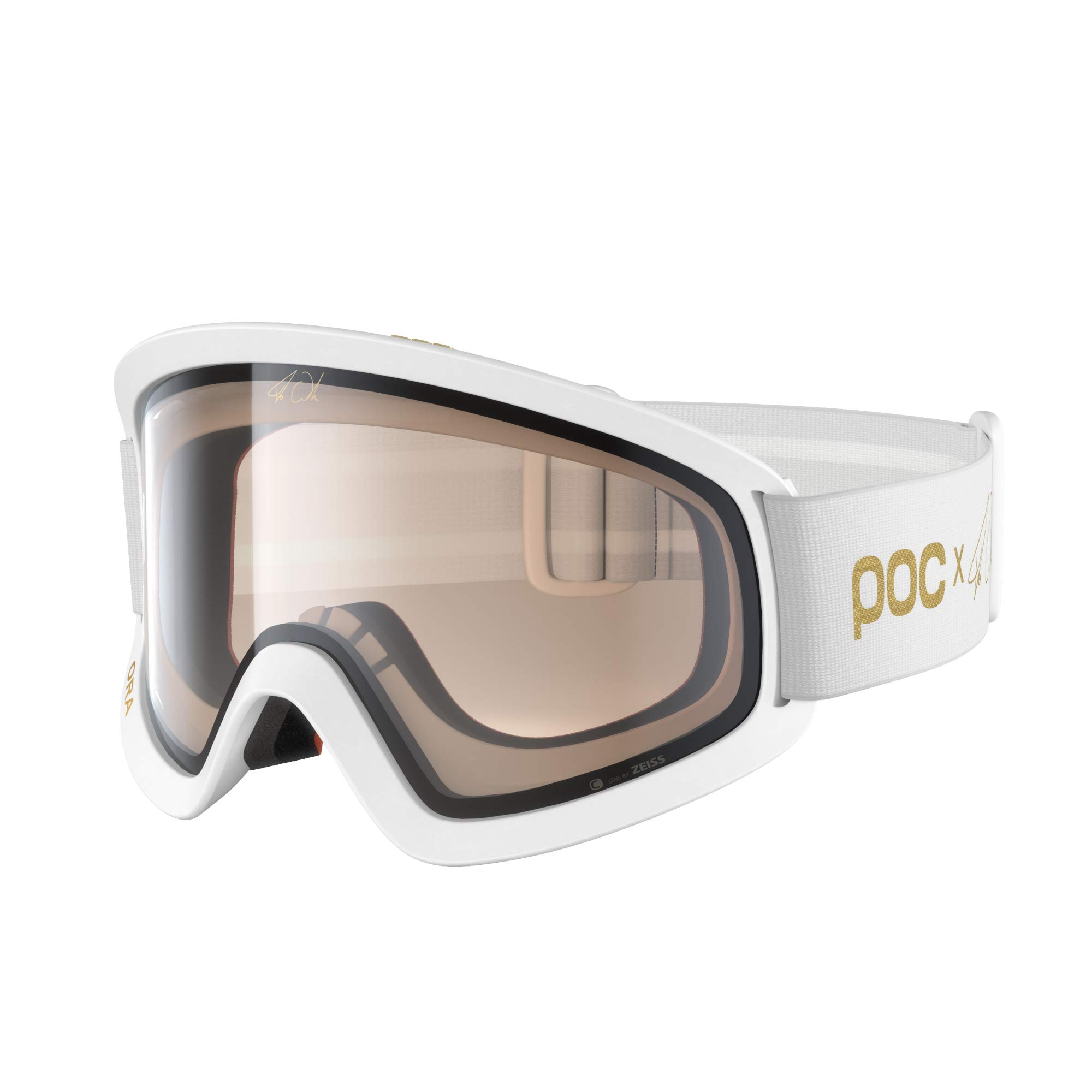 POC Ora Clarity Fabio Edition Goggles Hydrogen White/Gold, One Size