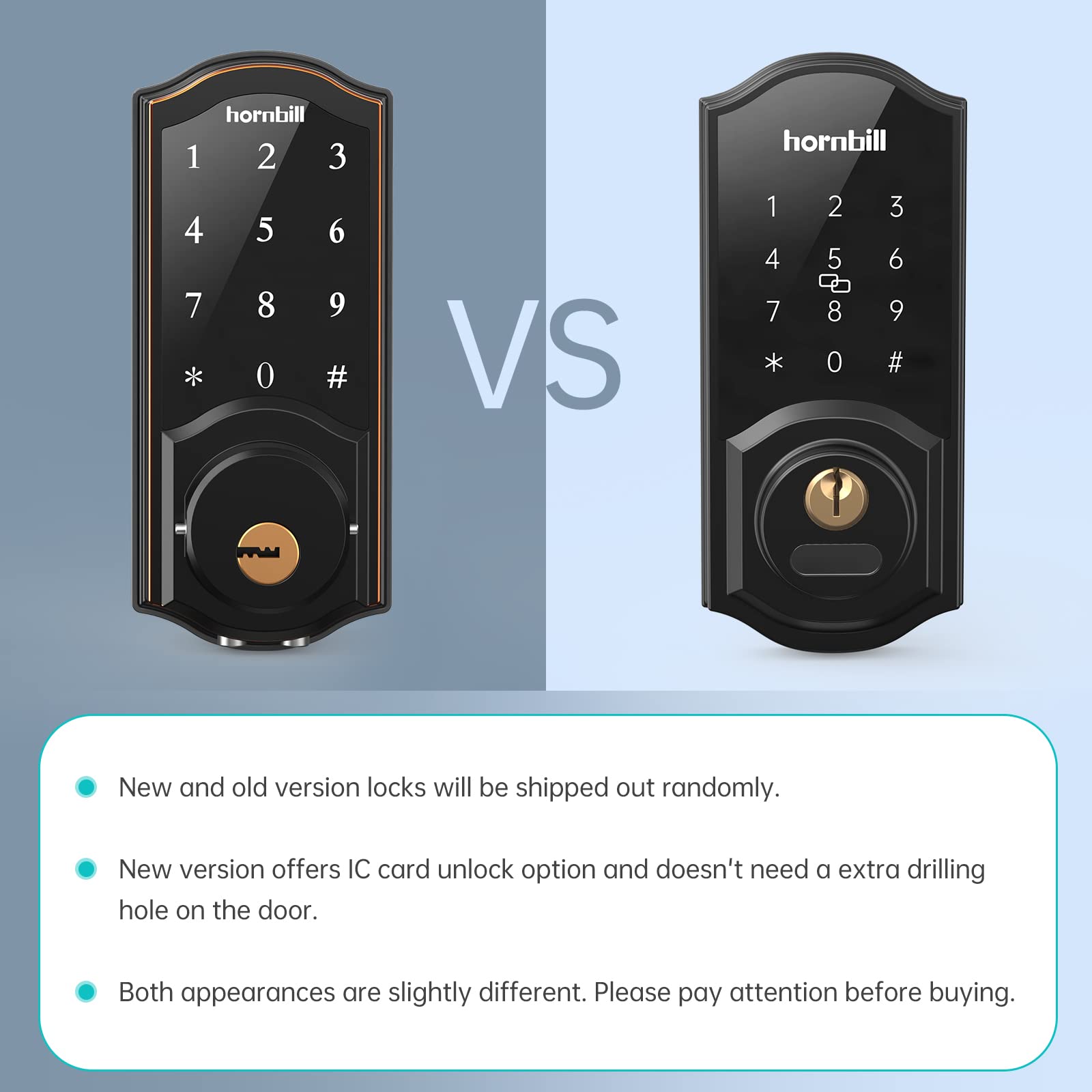 WiFi Smart Door Lock,Hornbill Keyless Entry Keypad Deadbolt with Gateway Remote Control Digital Front Door Lock Bluetooth Electronic Auto Lock Touchscreen Work with Alexa Code for Home Office Airbnb