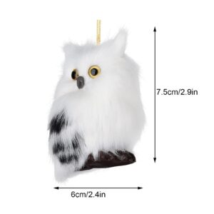 Ewer Set of 5 Artificial Owl Simulation Foam Bird Feather Ornaments DIY Craft White Black Furry Christmas Ornament Decoration Adornment for Christmas Party Home Garden Decor