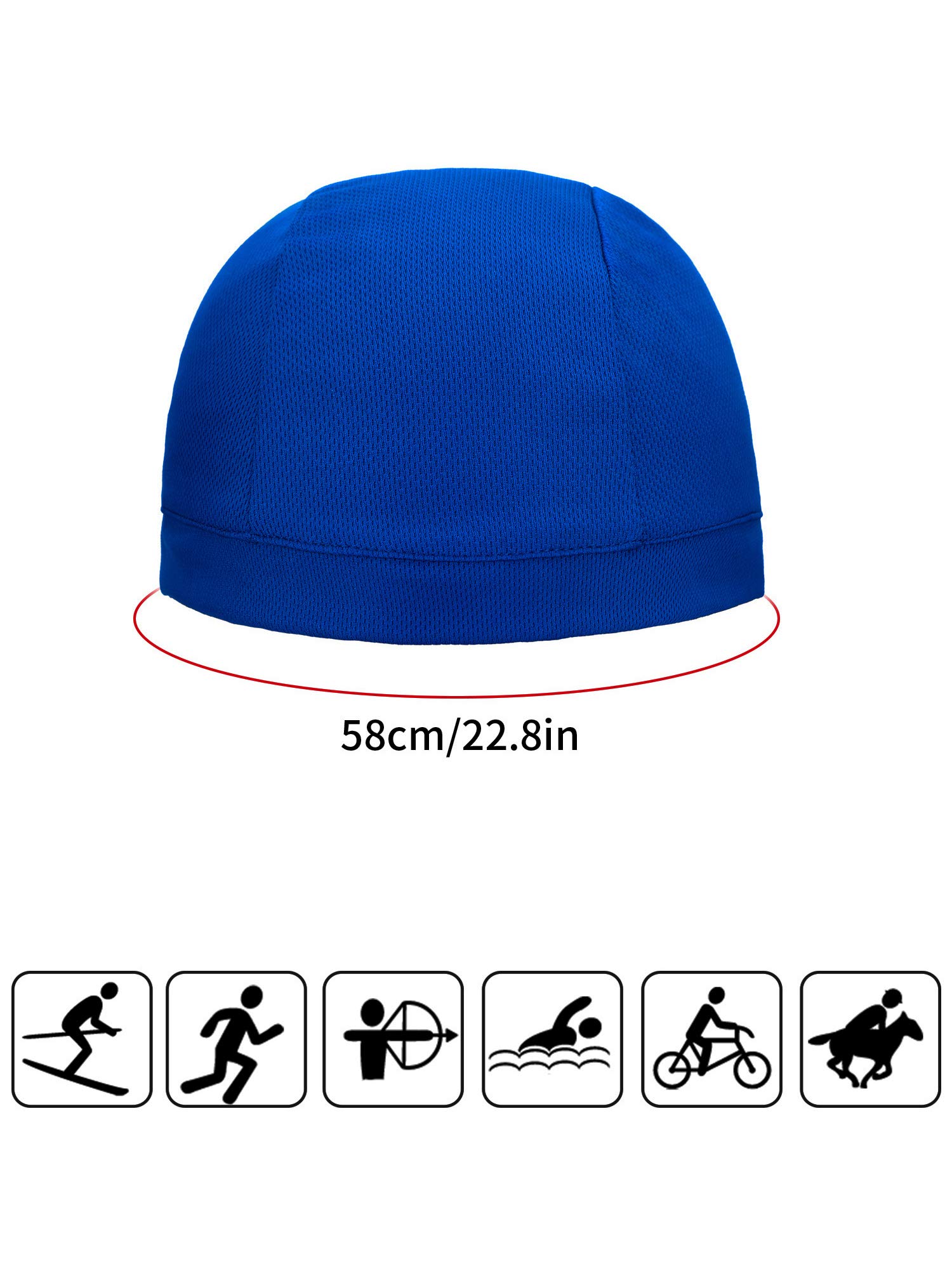 SATINIOR 9 Pieces Helmet Liner Skull Caps Sweat Wicking Cycling Hat Cooling Beanie Hat (Chic Colors)