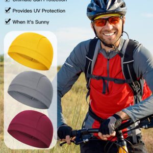 SATINIOR 9 Pieces Helmet Liner Skull Caps Sweat Wicking Cycling Hat Cooling Beanie Hat (Chic Colors)