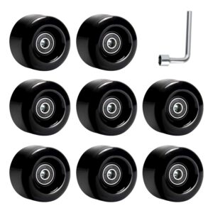 tobwolf 8 pack 58mm x 32mm, 82a outdoor quad roller skating wheels, pu wear-resistant wheels replacements double-row roller skates accessories