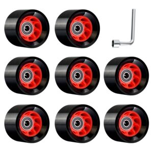 tobwolf 8 pack 58mm x 39mm, 95a, indoor quad roller skate wheels for roller derby speed skating, artistic, jam, rink & rhythm skates, pu wear-resistant wheels double-row roller skates accessories