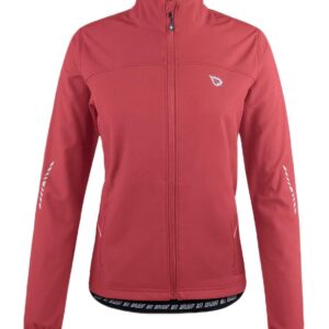 BALEAF Women's Cycling Jacket Windproof Thermal Winter Running Cold Weather Gear Waterproof Softshell Warm Rose Red Size XXL