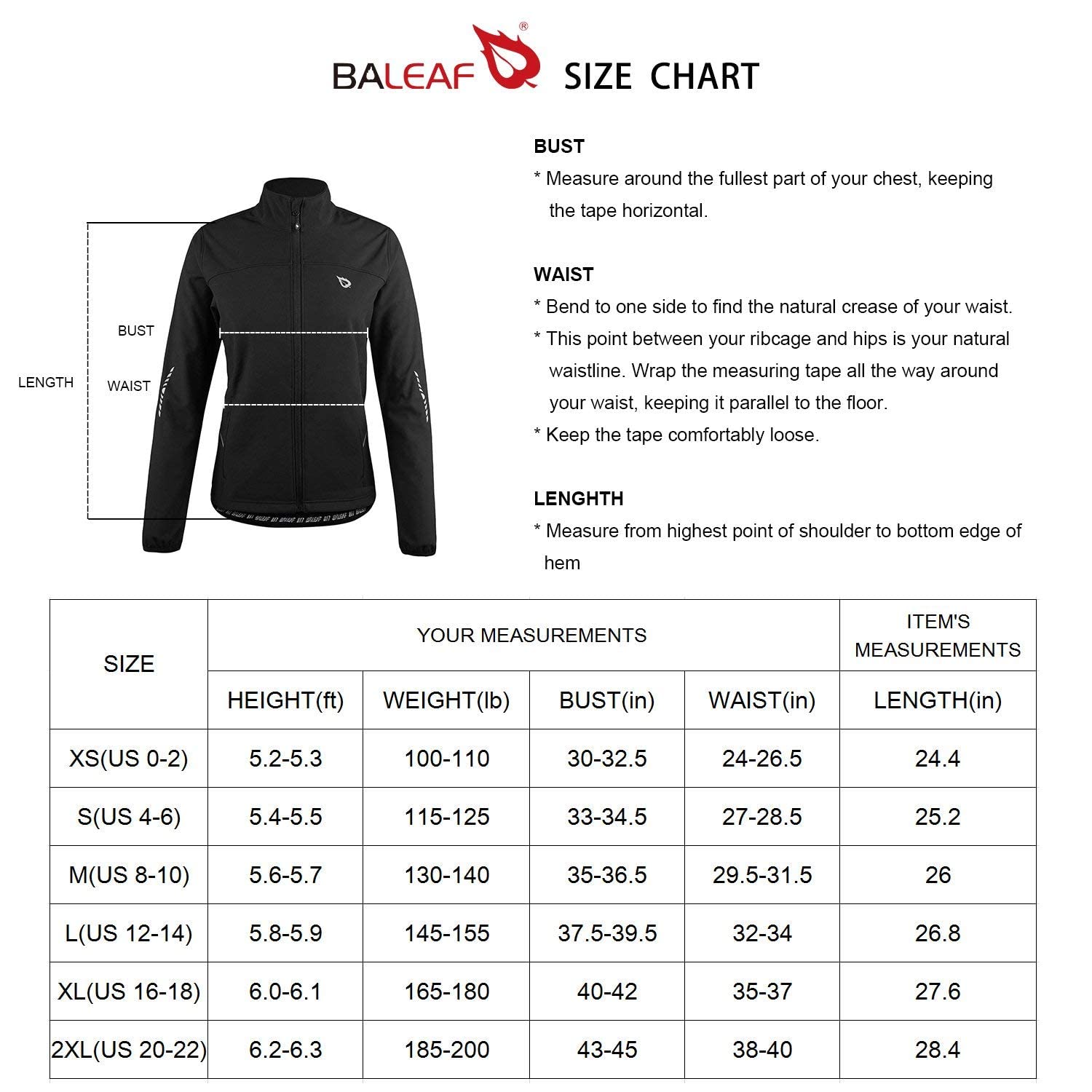 BALEAF Women's Cycling Jacket Windproof Thermal Winter Running Cold Weather Gear Waterproof Softshell Warm Rose Red Size XXL