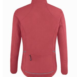 BALEAF Women's Cycling Jacket Windproof Thermal Winter Running Cold Weather Gear Waterproof Softshell Warm Rose Red Size XXL