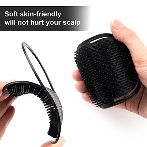 Rolybag 6Pcs Shampoo Pocket Comb Massage Hair Comb Pocket Palm Brush Comb Portable Hair Comb Beard Comb Creative Scalp Massage Brush Comb for Men and Pets (6PA)