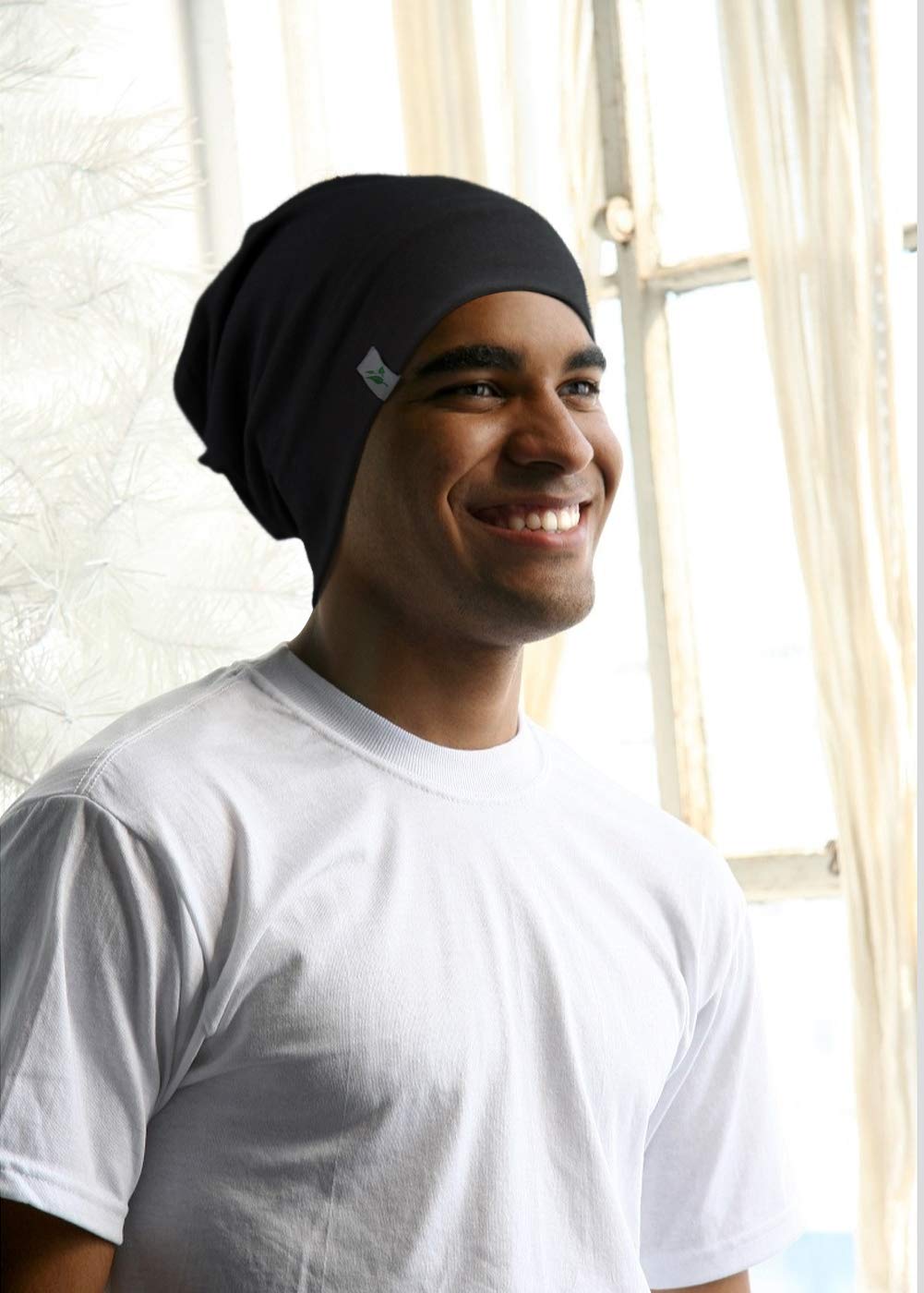 Winitas Satin Lined Sleep Cap for Men with Curly Hair Dreadlocks