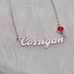 GR859C Custom Made Birthstone Name Necklace for Mom for Her Torin