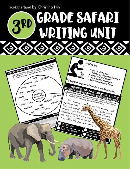 3rd Grade Narrative Writing Safari Theme