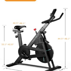 OVICX Indoor Cycling Bike Stationary Bike with Magnetic Resistance Indoor Cycling Bike Exercise Bikes Fully Adjustable Comfortable Seat and Handlebar for Home