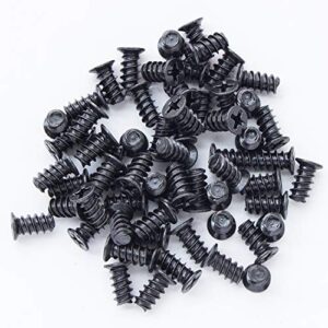 vapker 200pcs m5x10 black zinc phillips flat head computer replacement screws case fan screws computer cooling fan mount screws self-tapping screws