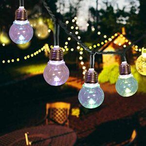 stickit graphix solar string lights globe crystal balls waterproof led fairy lights outdoor starry lights solar powered string light for garden yard home party wedding decoration (multicolor)