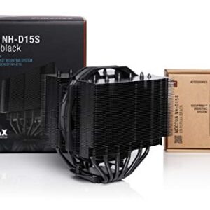 Noctua NH-D15S chromax.Black, Premium Dual-Tower CPU Cooler with NF-A15 PWM 140mm Fan (Black)