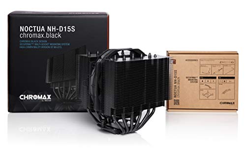 Noctua NH-D15S chromax.Black, Premium Dual-Tower CPU Cooler with NF-A15 PWM 140mm Fan (Black)