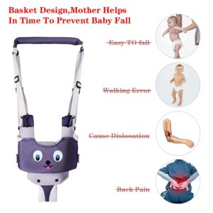 IULONEE Baby Walker, Handheld Kids Toddler Walking Harness Helper Assistant Protective Belt Child Activity Walker Adjustable Standing Up Walking Learning Helper for Toddler 7-24 Month (Grey)