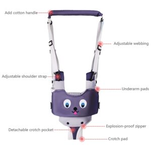 IULONEE Baby Walker, Handheld Kids Toddler Walking Harness Helper Assistant Protective Belt Child Activity Walker Adjustable Standing Up Walking Learning Helper for Toddler 7-24 Month (Grey)