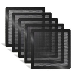 120mm 140mm pc fan dust filter magnetic frame computer fan grills black dust mesh pc cooler filter screen dustproof case covers 5 pack (120 * 120mm)