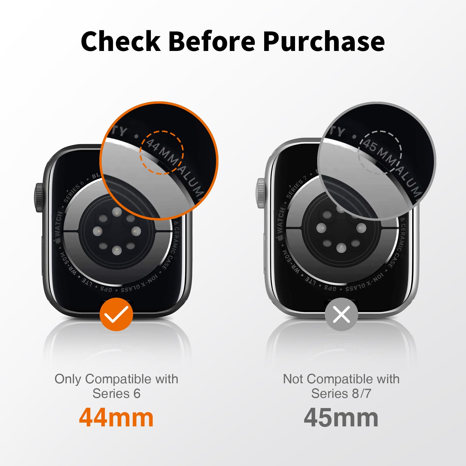 LK 6 Pack Apple Watch Screen Protector 44mm SE (2023) Series 6/5/4 [Flexible TPU Not Glass] Self-Healing, Max Coverage, Bubble Free, HD Clear Screen Protector for iWatch 44mm, Anti-Scratch