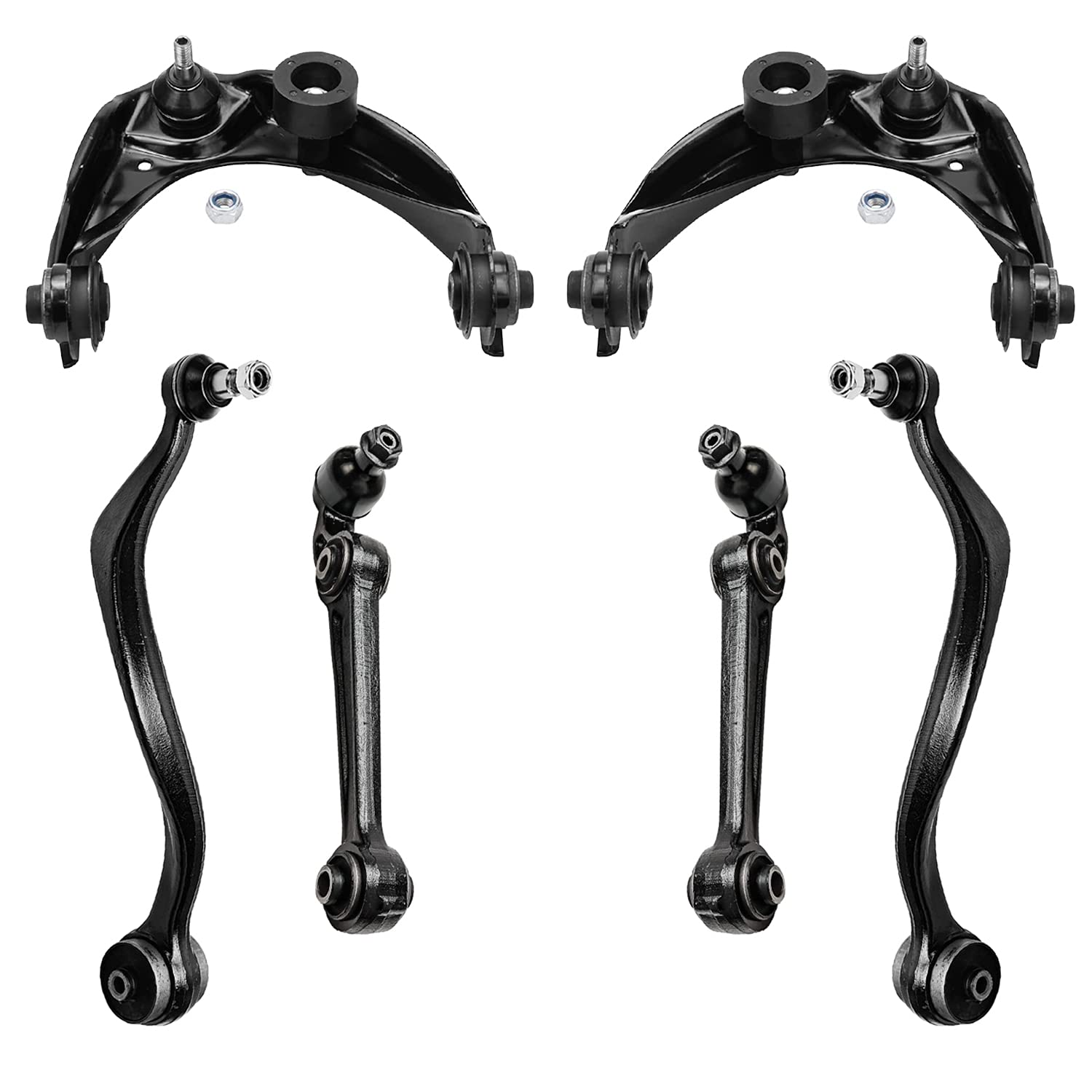 Detroit Axle - 14pc Front End Suspension Kit for 2010-2012 Ford Fusion Mercury Milan, 2011-2012 Lincoln MKZ, 6 Control Arms w/Ball Joints 2 Sway Bars 4 Tie Rods 2 Boots Replacement